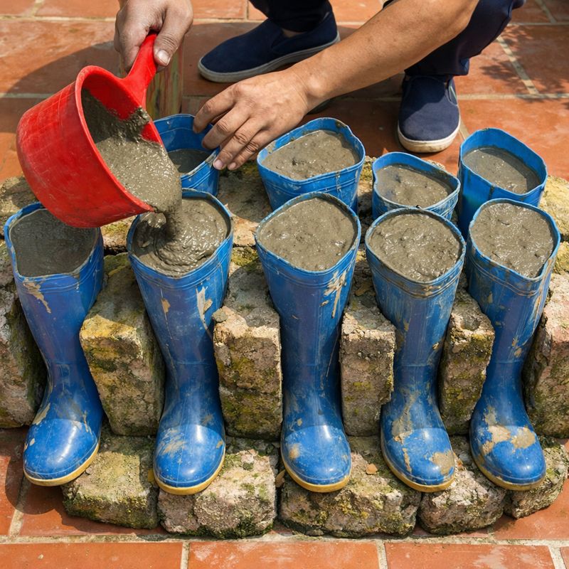 Pour cement into rubber boots and see what most people don’t even ...